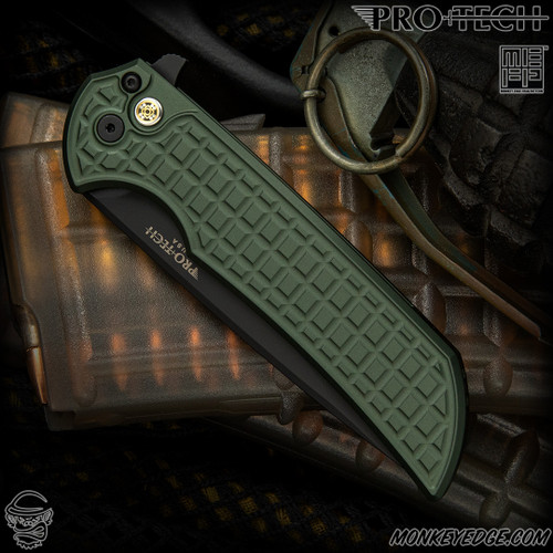 Monkey Edge - Pro-Tech Knives: Mordax - Black/Green Monkey Edge FRAG ...