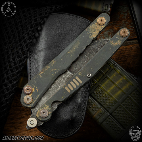 Monkey Edge - TAS Knives Folder: Tanto Balisong - Two Tone/Rusty Tank
