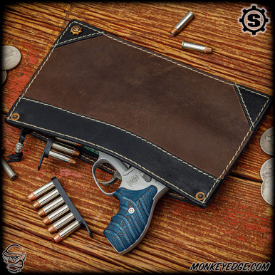Monkey Edge - Starlingear Leather Bank Bag - Two Tone w/Green Lining