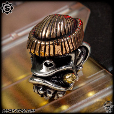 Monkey Edge - Starlingear Bead: Wetwork Monkey - Silver/Copper/Brass