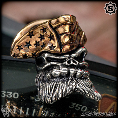 Monkey Edge - Starlingear Bead: Patriot Bruiser - Silver/Copper
