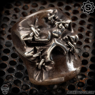 Monkey Edge - Starlingear Ring: Stealth Puncher w/Stitches - Silver
