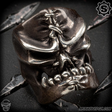 Monkey Edge - Starlingear Ring: Kamikaze Puncher w/Stitches - Silver