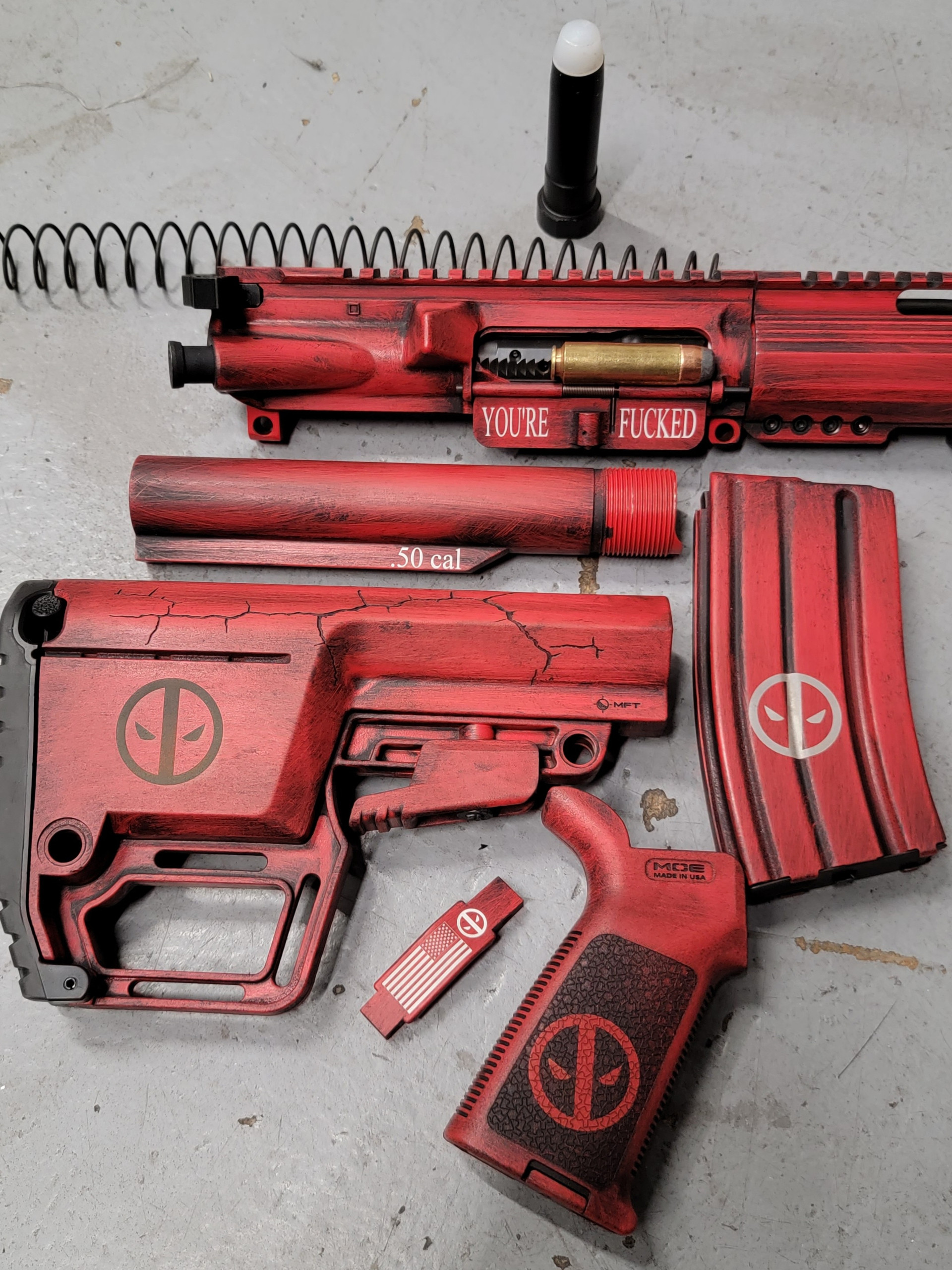 DEADPOOL THEMED 50 CAL RIFLE KIT