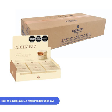 Cachafaz Alfajor White Chocolate with Dulce de Leche Filling – Box of ...