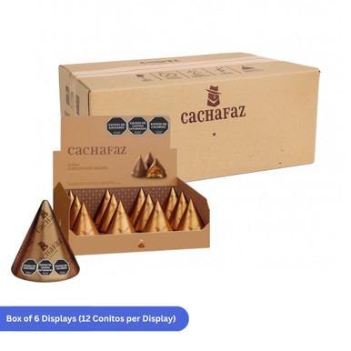 Cachafaz Dark Chocolate Cone Cookies Filled with Dulce de Leche – Box ...