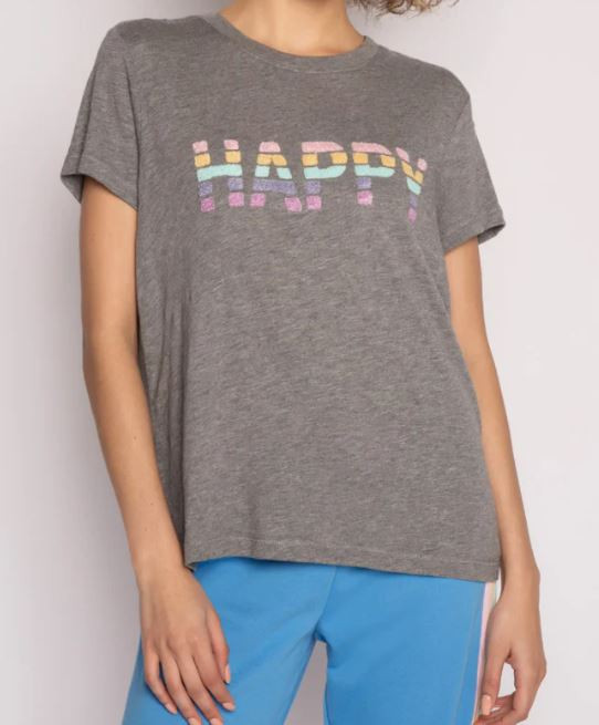 PJ Salvage Happy Tee - Charcoal Grey