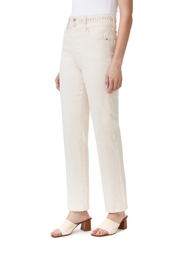 Habitual High Rise Pleated Straight Leg Jeans - Stone