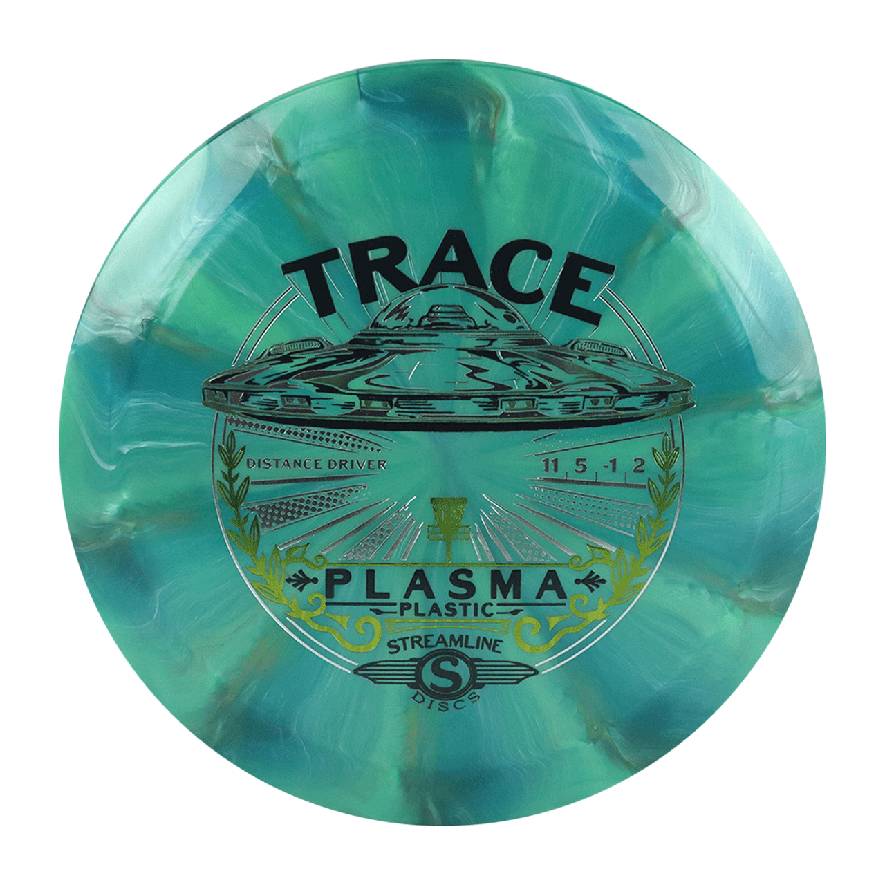 Streamline Disc Golf Plasma Trace Distance Driver 11 5 1 2 Blue Green