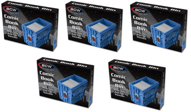 5X Bulk BCW Blue Short Comic Book Bin Bundle | Collectiblesupply.com