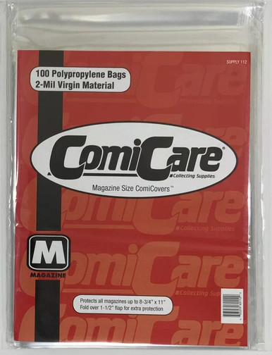 Comic Care Magazine Bags 100 Pack | Collectiblesupply.com