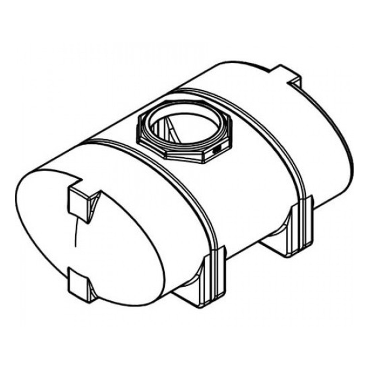 335 Gallon Elliptical Leg Tank, 48'' W x 71'' D x 33'' H | StoreMoreStore