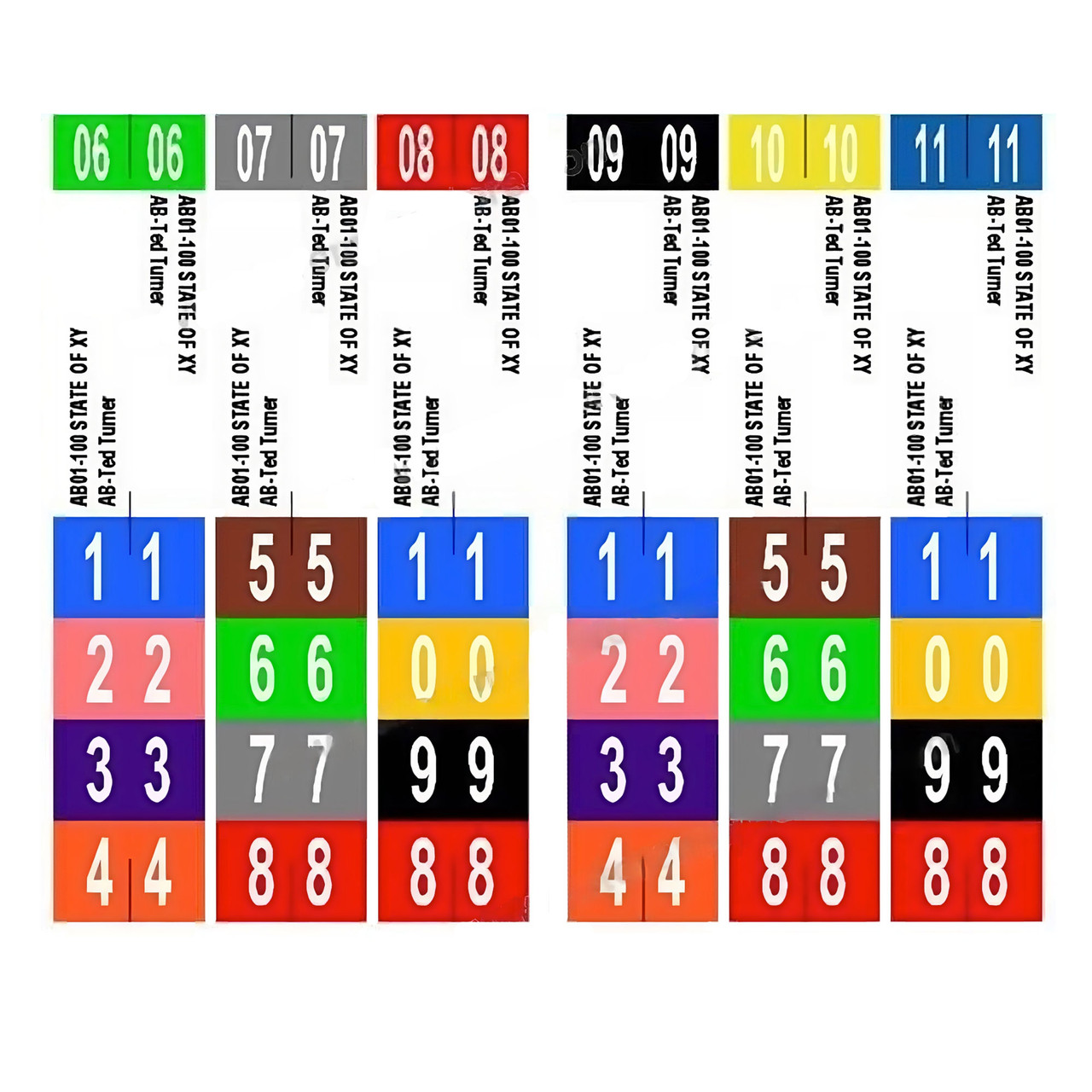 End Tab File Folder Labels