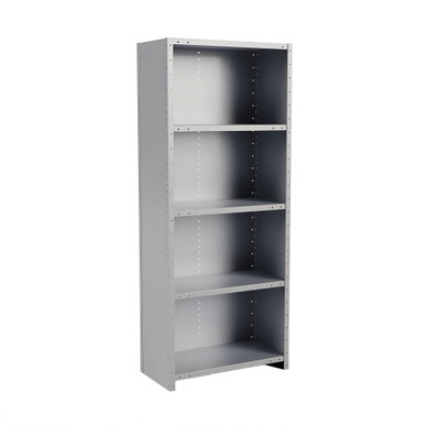Metal Storage Shelves, 12" W x 48" D x 87" H, Closed Back & Sides ...