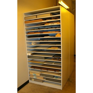 Shelving for Works on Paper, 42" W x 36" D x 88" H, Solid Door, Digital ...