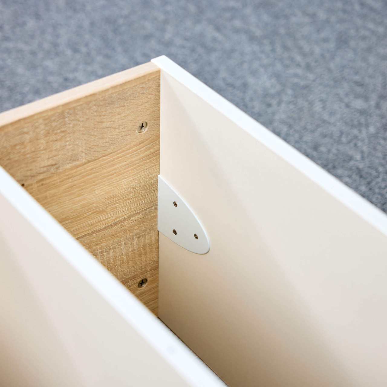 Low Three Layer End Shelf with Rounded Edges