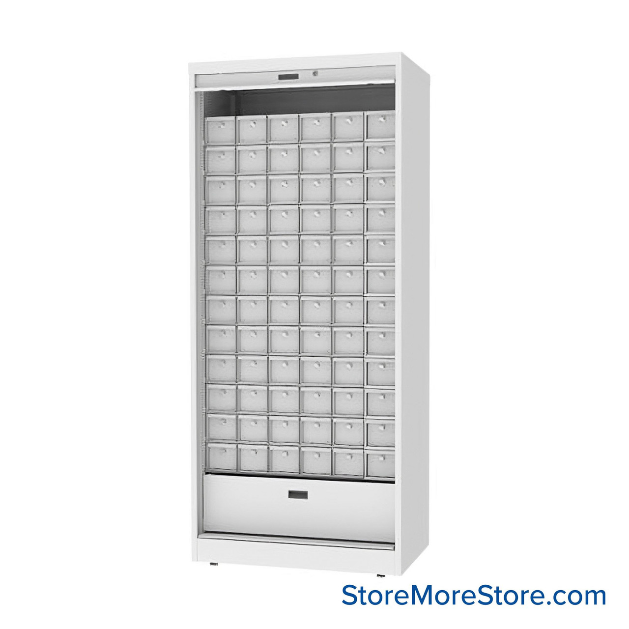 Police Weapons Locker, 83" High, 72 Compartments