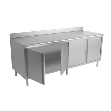 Stainless Steel Base Cabinets, 60" W x 24" D, Sliding Doors, 1.5 ...