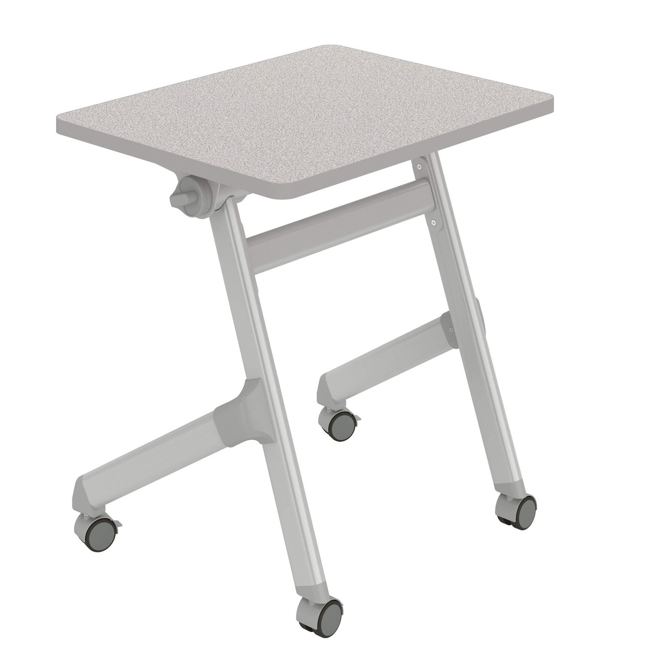 Nesting Student Desk with Flip Top and Locking Casters
