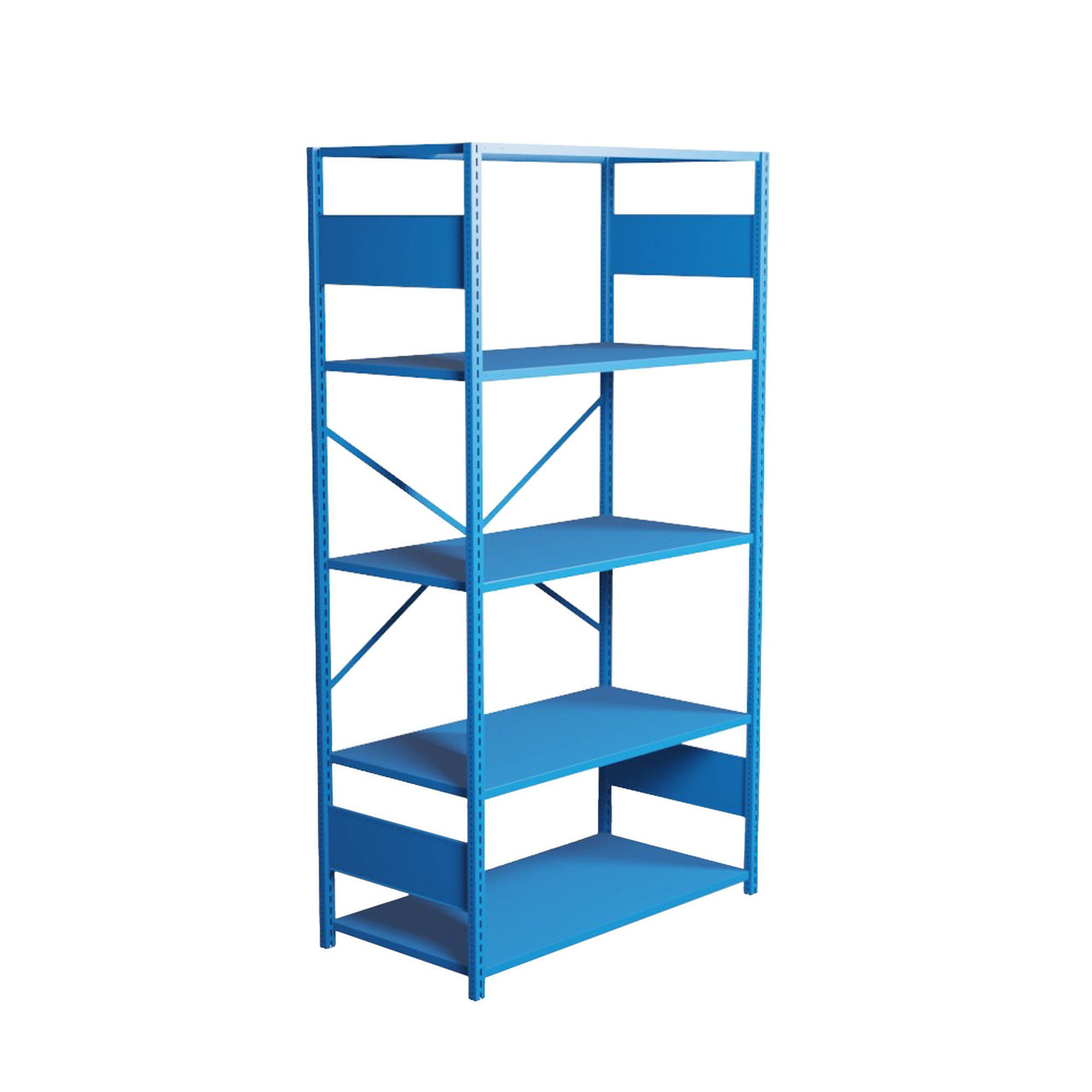 Blue shelving unit store