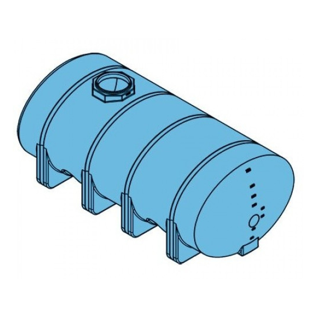1,635 Gallon Heavy Duty Elliptical Leg Tank, 71'' W x 142 ...