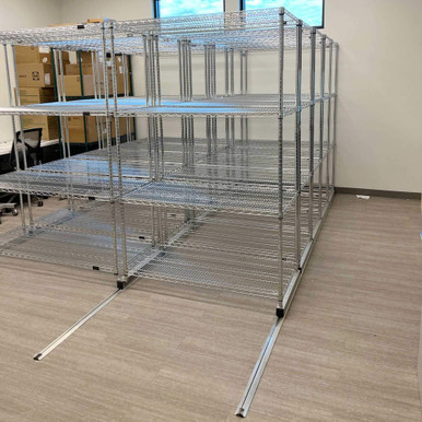 Sliding Wire Shelving 102''W x 78''D x 95''H - LAT-2448-21-Q