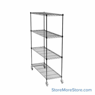 Pull Out Wire Shelving 18''W x 36''D x 91''H - Kit-Quantum-POB186086-1