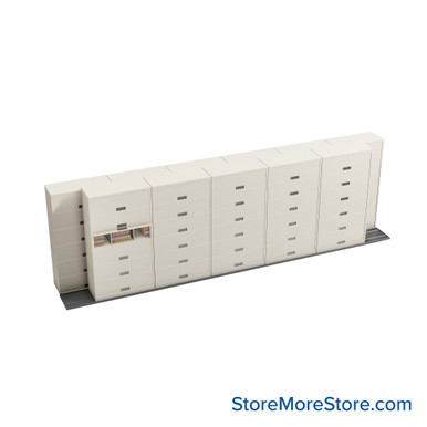 Sliding Flipper Door Cabinets, 260" W x 38" D x 81.5" H, Legal Storage ...