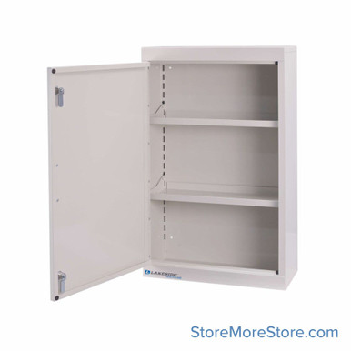 Narcotics Wall Cabinet, 8" W x 18" D x 30" H, Dual Key Locks