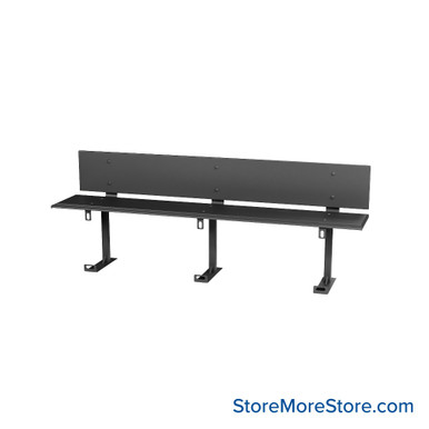 Prisoner Restraint Bench 84''W x 14''D- PB-7-BACK-STD-SOLIDSTEEL