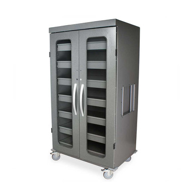 High Volume IntraOcular Lens Storage Cart with 1680 Capacity and Key Lock