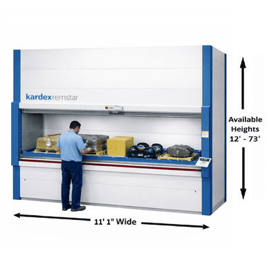 Kardex Remstar Shuttle XLD 500 VLM 11' 1'' W x 10' 1'' D x 22' 2'' H ...