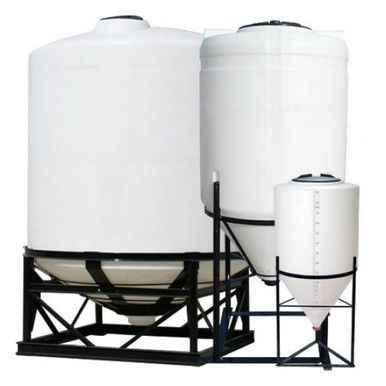 500 Gallon Cone Bottom Tank, 64'' Dia x 63'' H | StoreMoreStore