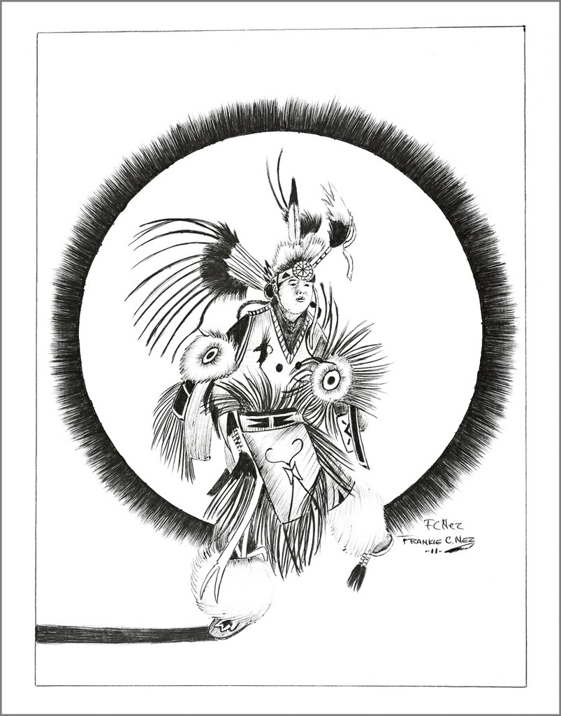 pow wow dancer coloring page