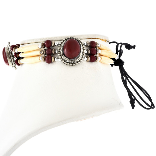 Apache Style Red Bone Choker 19717
