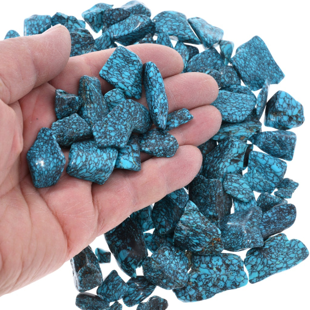 Lander Blue Spiderweb Turquoise Gibbsite Rough $.50 per Gram 35547