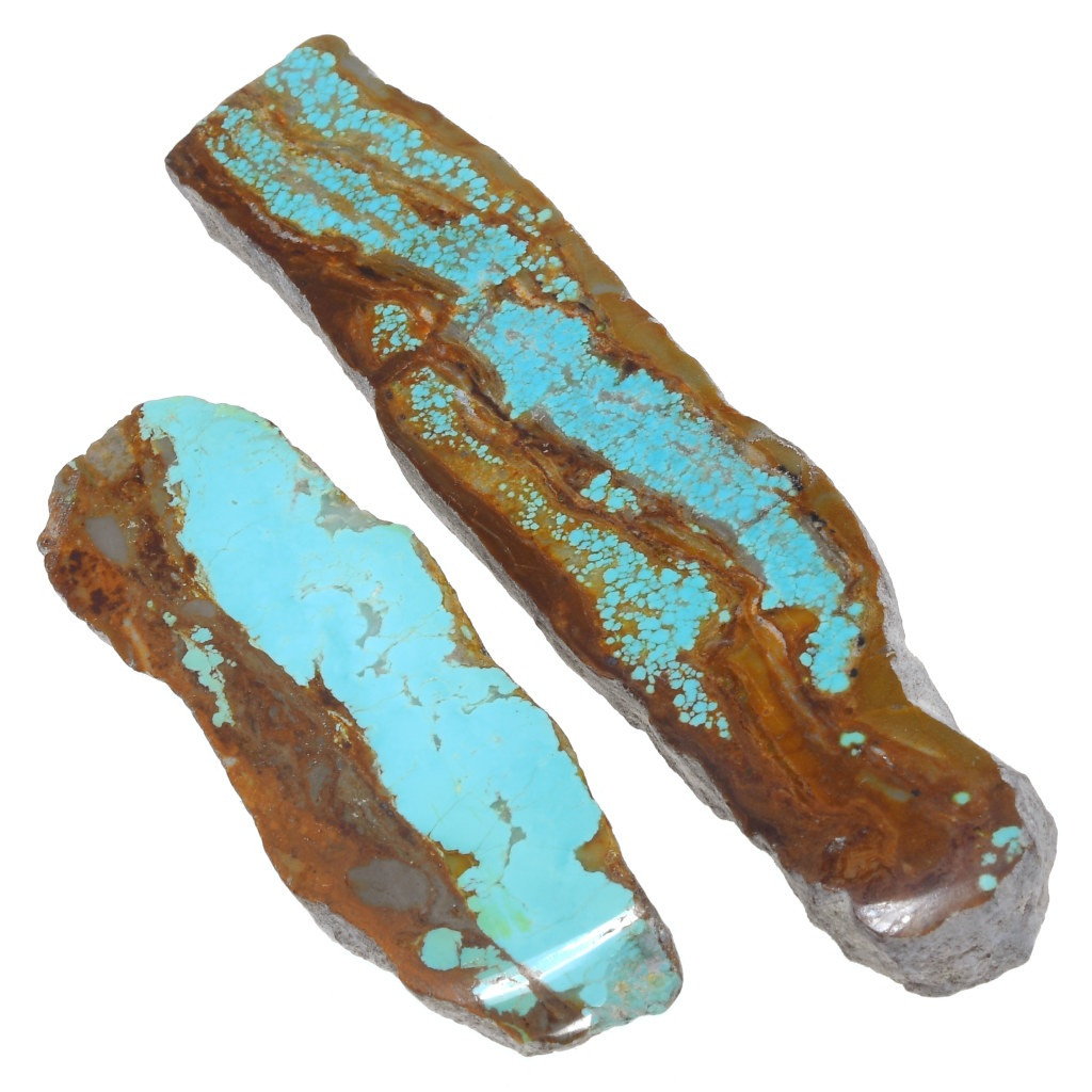 Number 8 Ribbon Turquoise Long Slices One Pound Lot 37254
