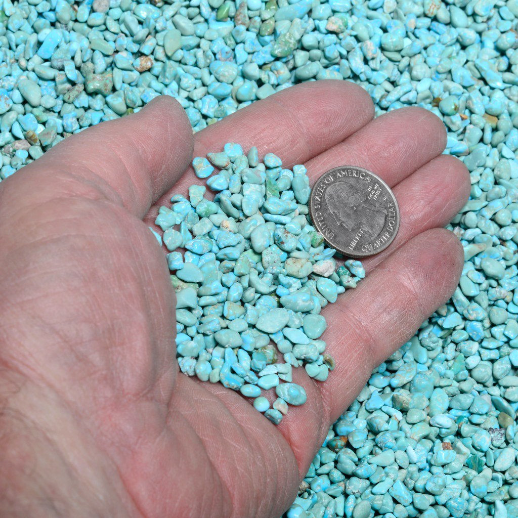 Hand Sorted Sky Blue Natural Turquoise Tumbled Mini Nuggets 1/4 lb Lot ...