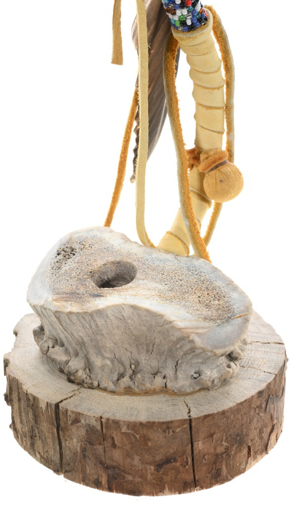 Native American Style Leather Wide Peace Pipe Replica 42925