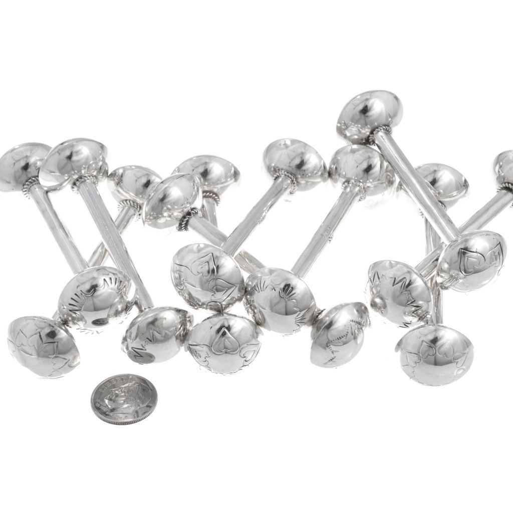 Classic Style Navajo Sterling Silver Baby Rattle 42983