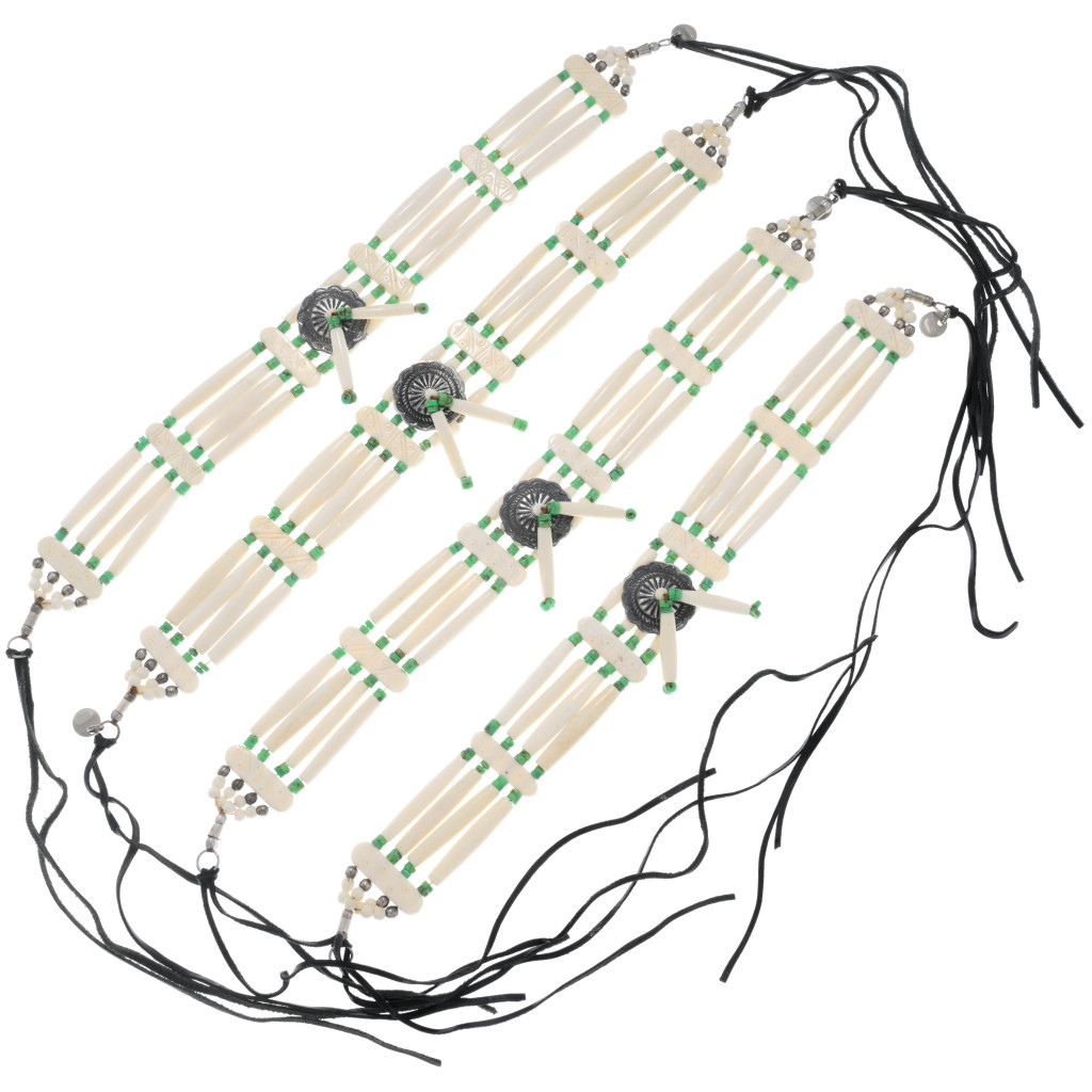 White Bone Choker Gaspeite Native American Style 43323