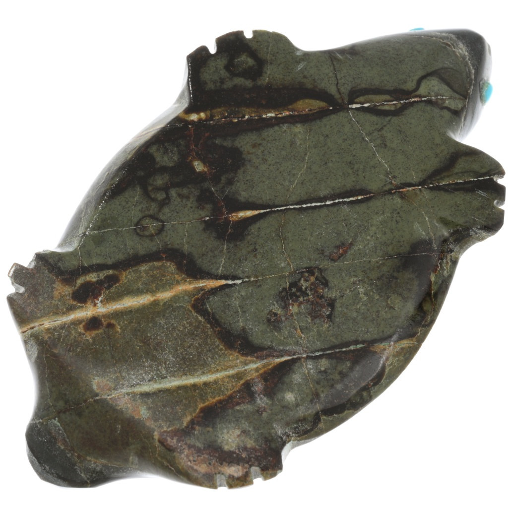 Authentic Zuni Turtle Fetish Serpentine Carving 43613
