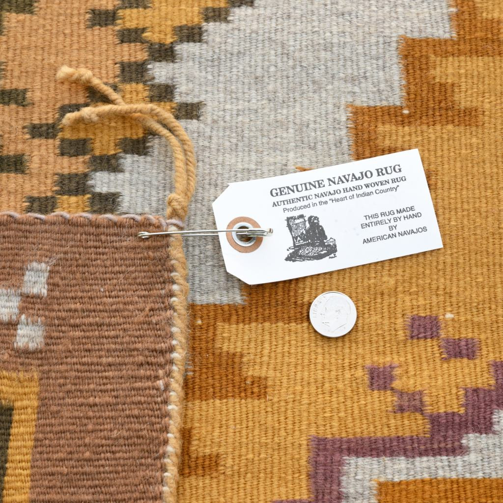 Authentic Woven Navajo Burntwater Wool Rug 6 Feet x 4 Feet 44166