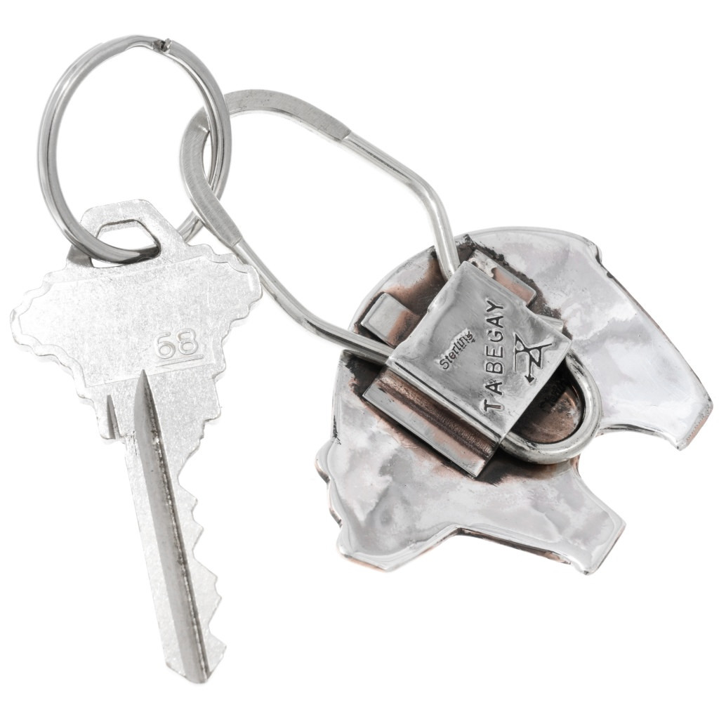 Native American Clown Kachina Silver Bear Design Key Ring by Thomas ...