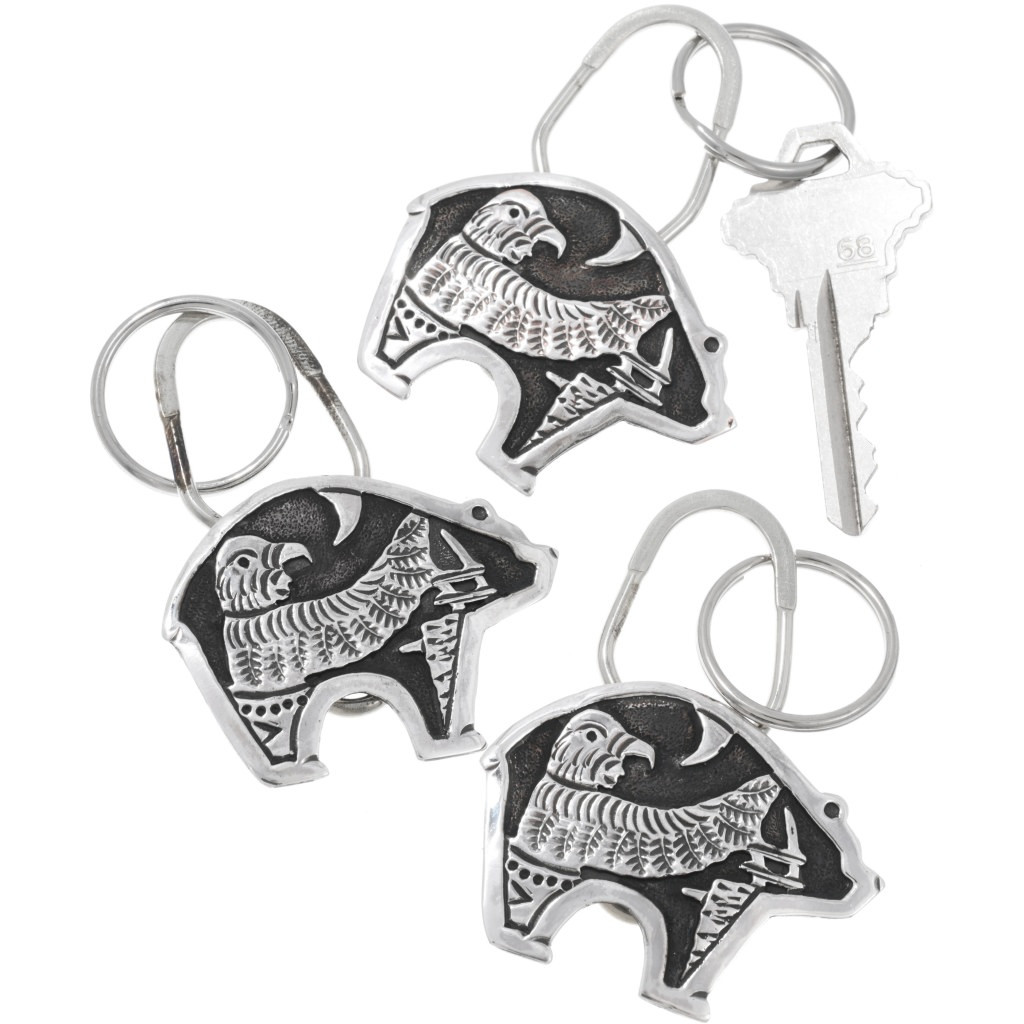 Native American Eagle Dancer Kachina Design Bear Key Ring by Thomas ...