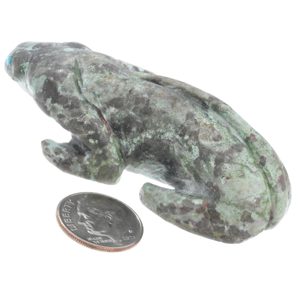 Zuni Lizard Fetish Serpentine Carving 37944