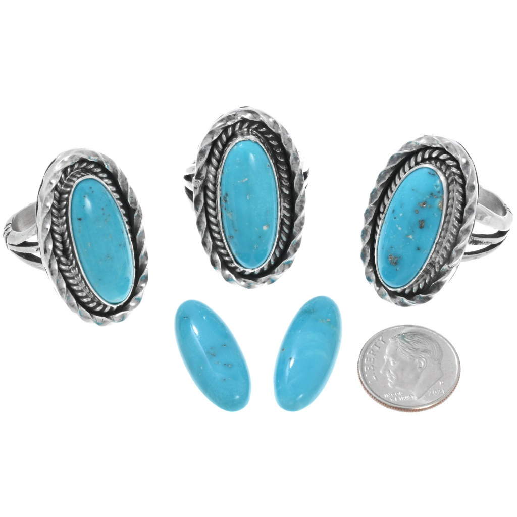 Ladies Navajo Turquoise Silver Pointer Ring Sterling Design 44525
