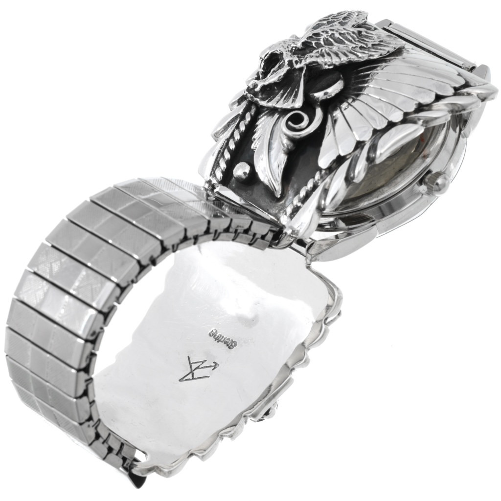 Native American Silver Eagle Mens Watch Tips 44711