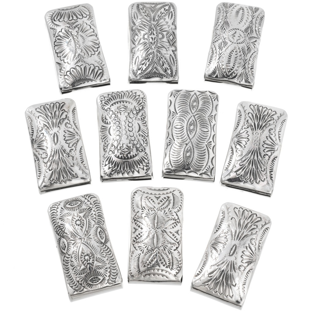 Sterling Navajo Stamped Design Money Clip 46166