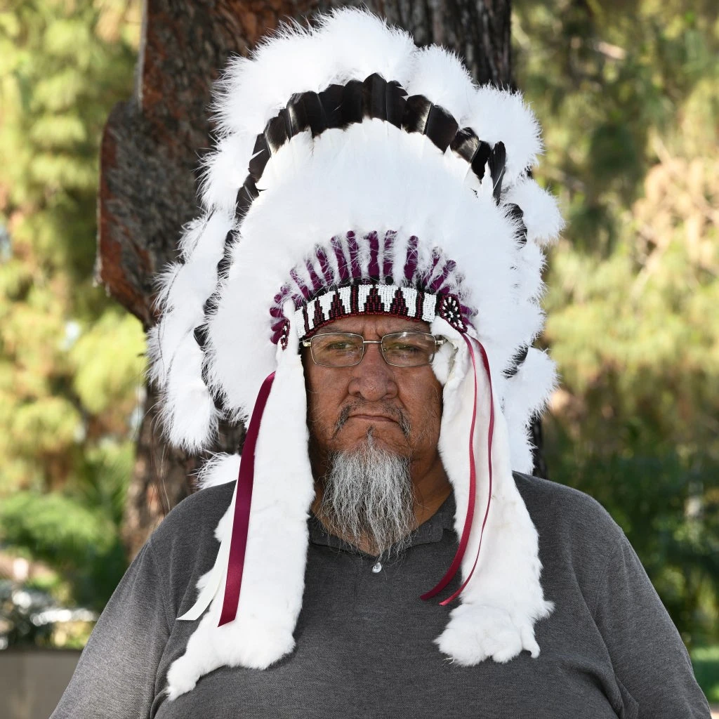 Native American Made Traditional Style Hand Beaded Feather Headdress 46188